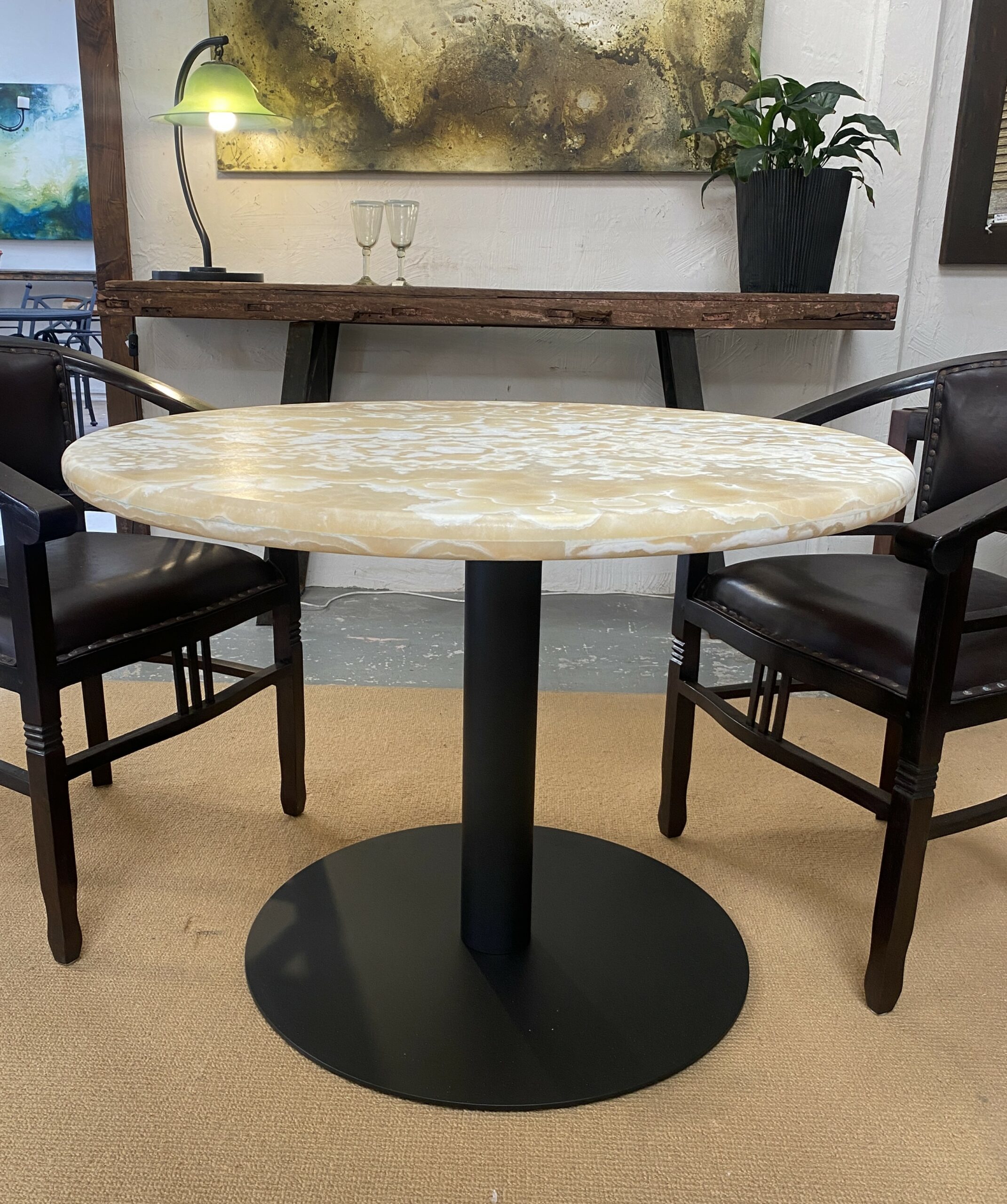 Onyx Marble Bistro Table | Luxury Living - LA Imports